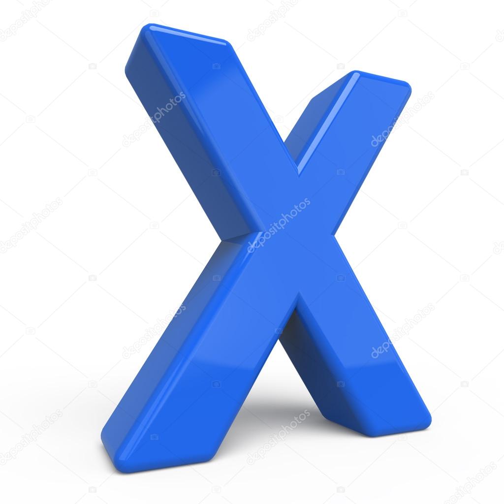 3d glossy blue letter X — Stock Photo © HstrongART #94365172