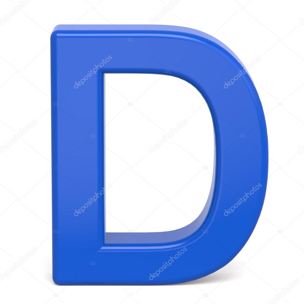 3d plastic blue letter D — Stock Photo © HstrongART #94813532