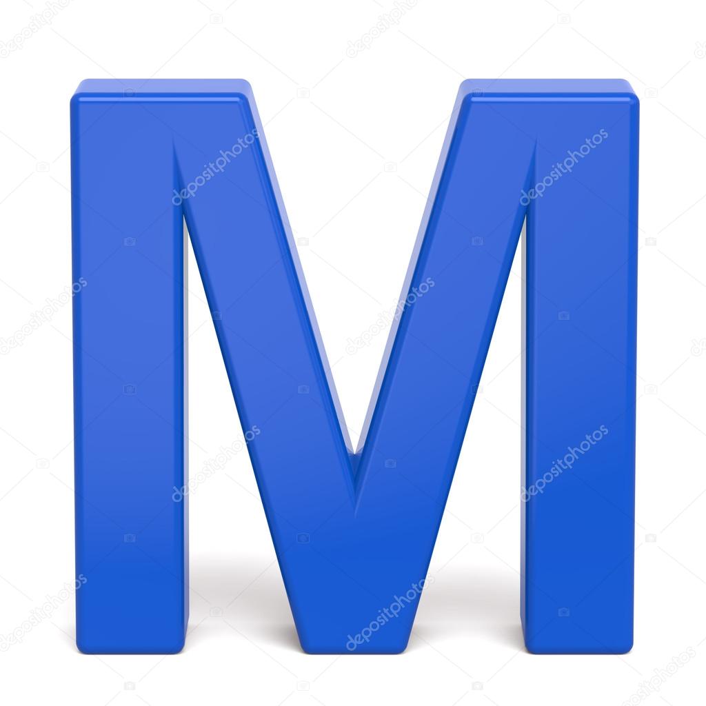 3d plástico azul letra M — Foto de stock © HstrongART #94813940