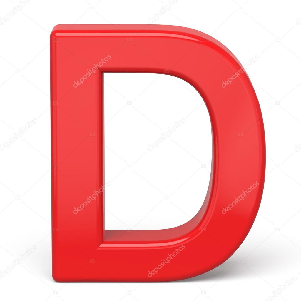 3d plástico rojo letra D: fotografía de stock © HstrongART #94815262 ...