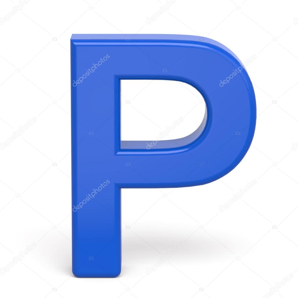 3d plástico azul letra P — Foto de stock #94815300 © HstrongART