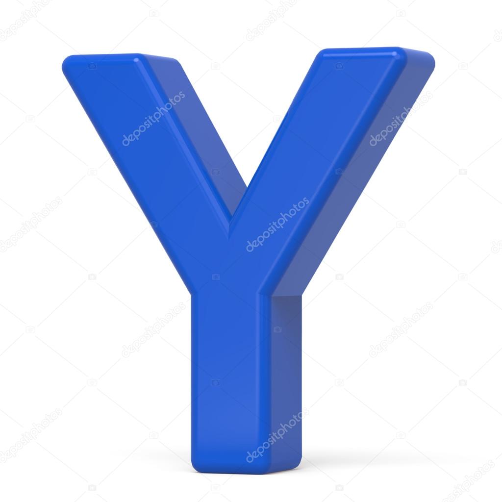 3d plastic blue letter Y — Stock Photo © HstrongART #94816332