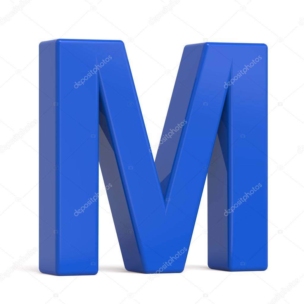 3d plastic blue letter M — Stock Photo © HstrongART #94816386