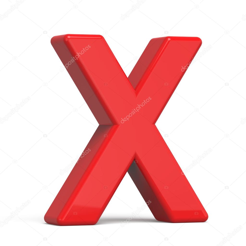 3D-s műanyag piros X betű — Stock Fotó © HstrongART #94816742