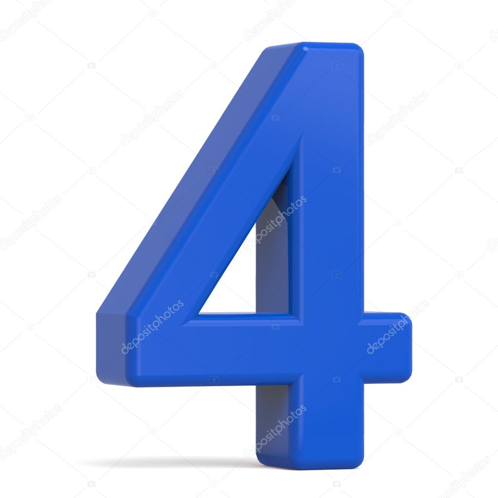 Plástico 3D azul número 4 — Fotos de Stock © HstrongART #94816804