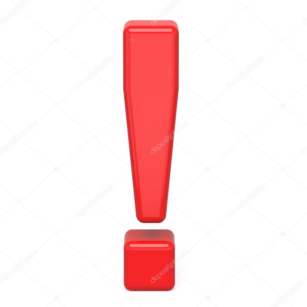 3D red exclamation mark Stock Photo by ©HstrongART 95089062
