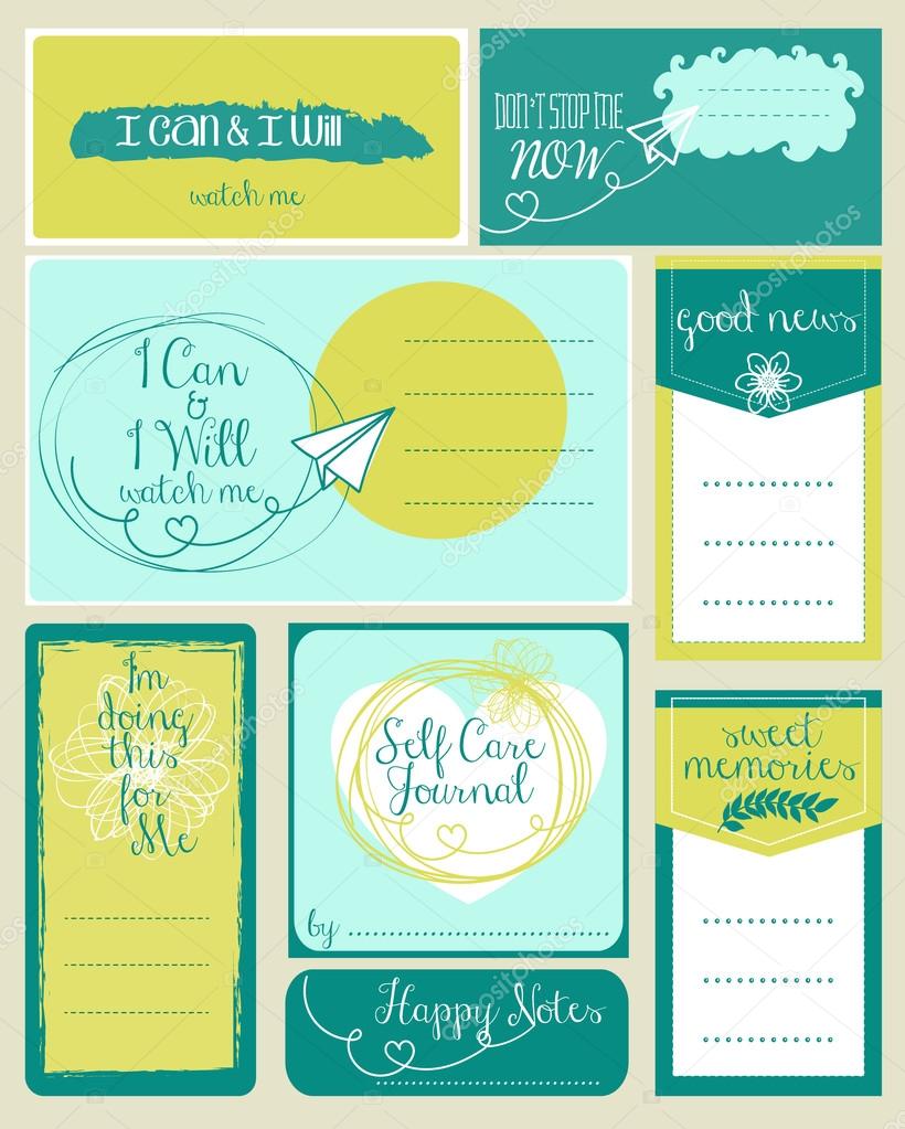 Set of journaling card and logotypes Stock Vector Image by ©Nadyon ...