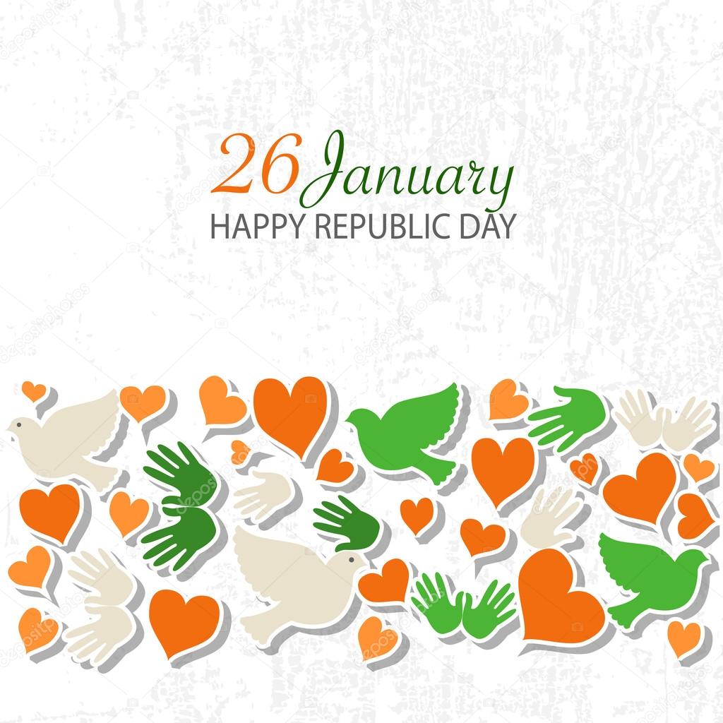 Happy Republic Day (India) templates for postcard, invitation card ...