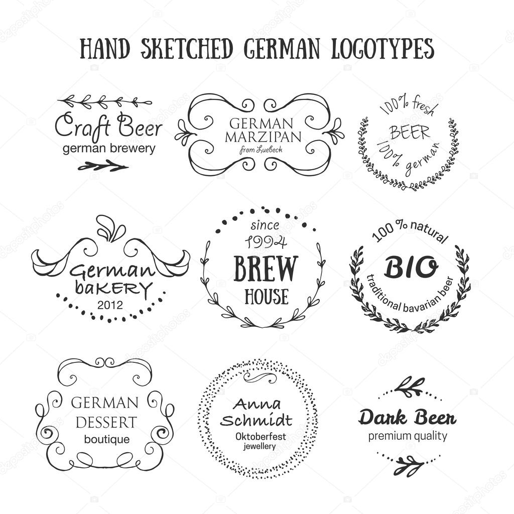 German vintage badges and icons Stock Vector by ©Svetana_Kurako 81890158