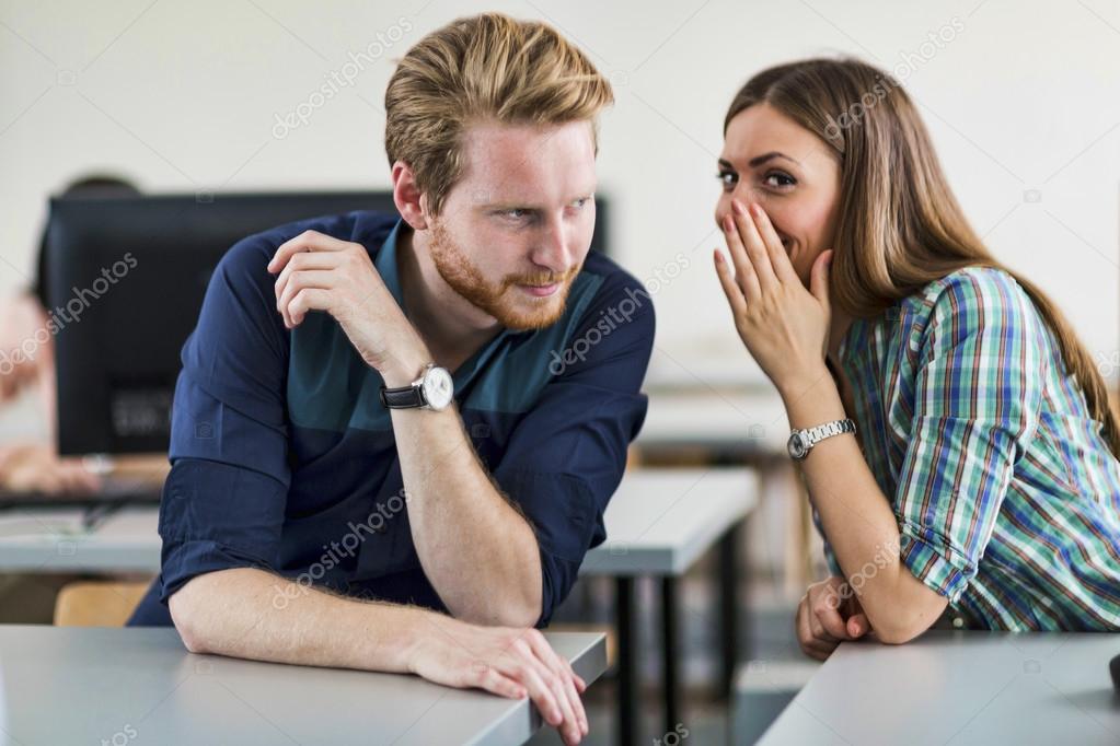 Students cheating by whispering to each other Stock Photo by ©nd3000 ...