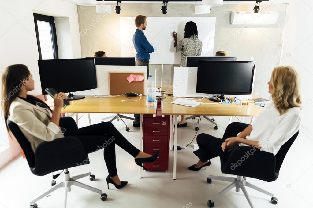 Business people learning new information Stock Photo by ©nd3000 84679718