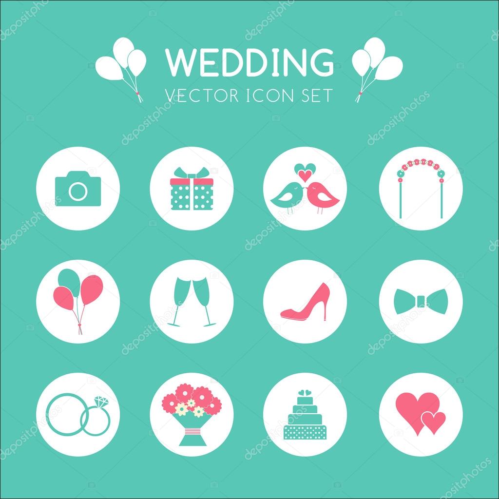 Boda vector conjunto de iconos Vector de stock #78681672 de ©annowl
