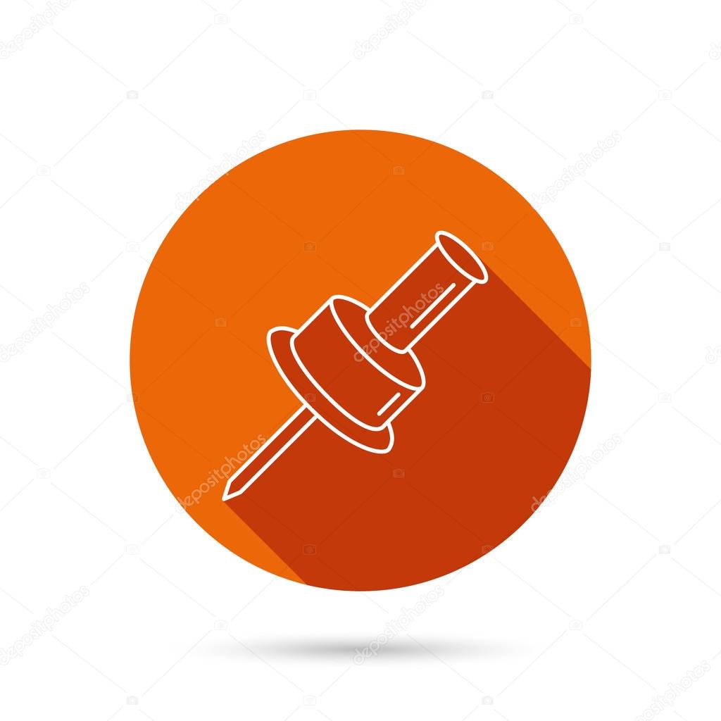 Pushpin icon. Pin tool sign. Stock Vector Image by ©Tanyastock #106712408
