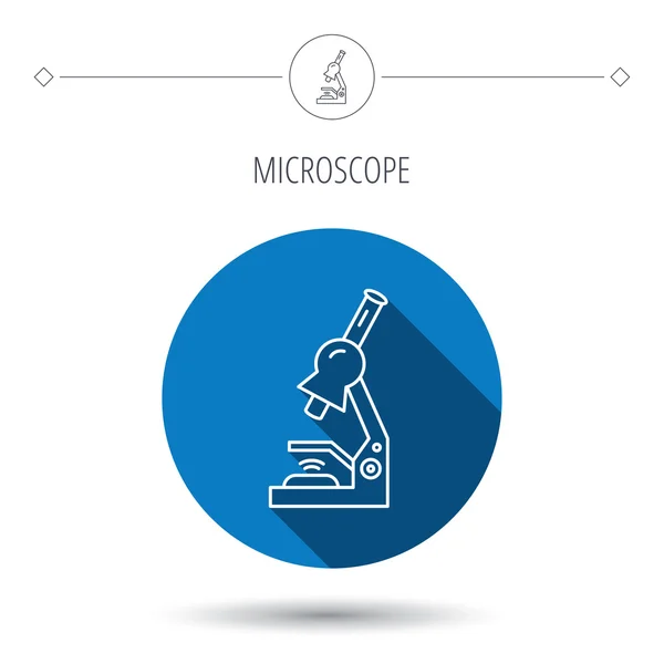 Microscope icon. Medical laboratory equipment. — Stock Vector ...
