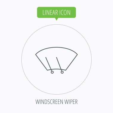 Windscreen wipers icon. Windshield sign. Stock Vector Image by ...