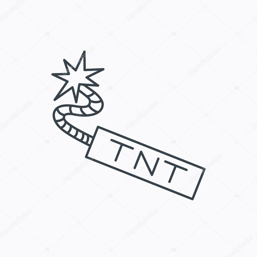 TNT dynamite icon. Bomb explosion sign. — Stock Vector © Tanyastock ...