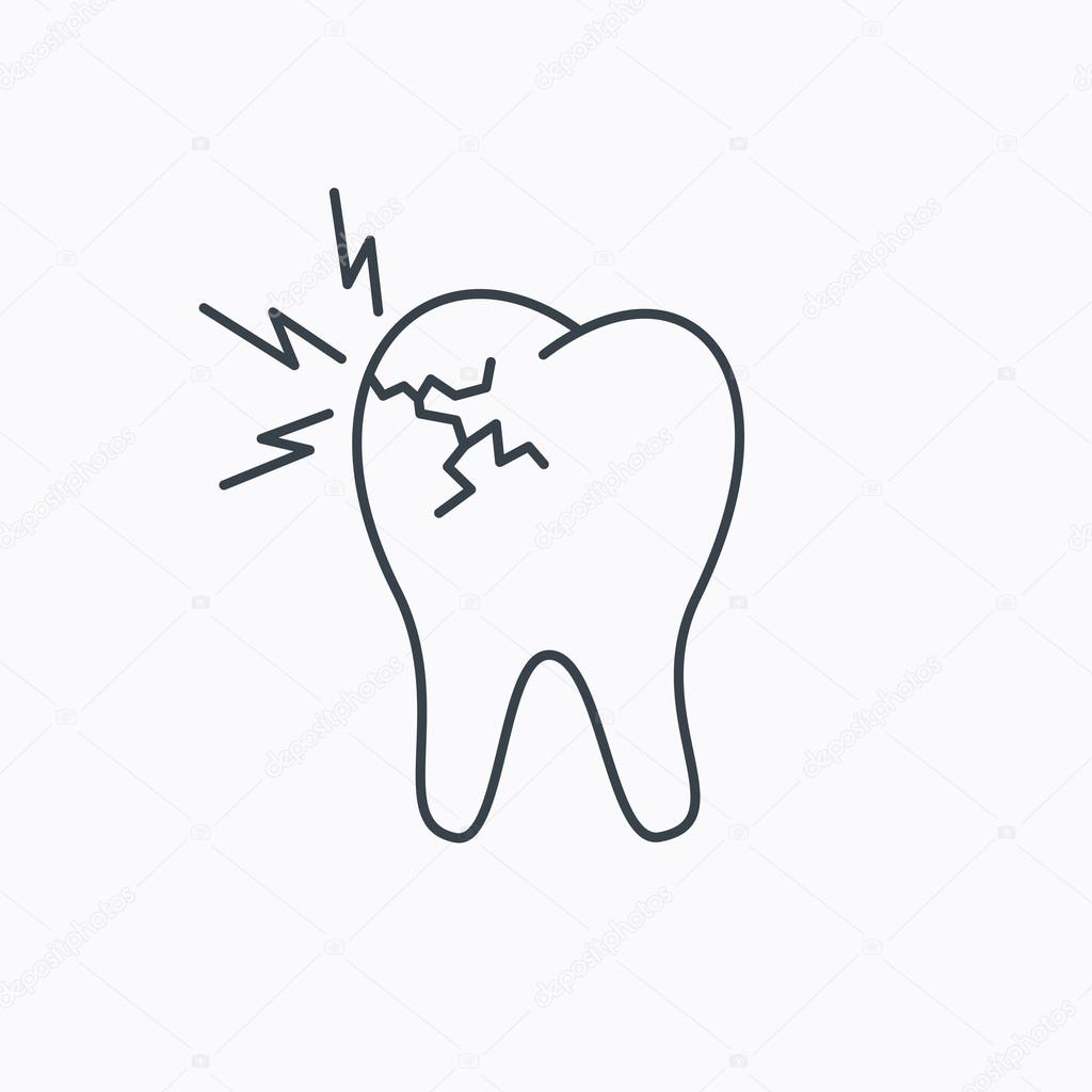 Toothache icon. Dental healthcare sign. Stock Vector Image by ...