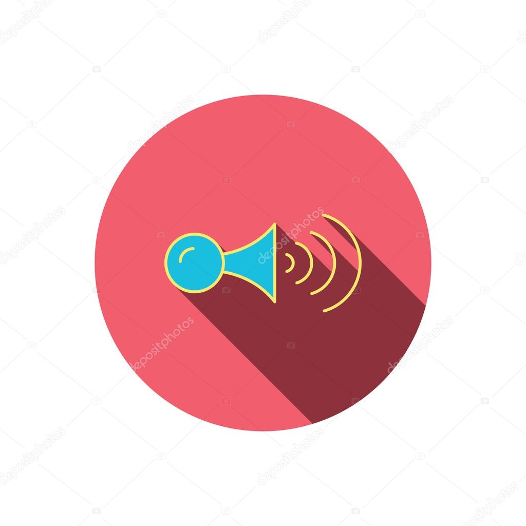 Icono de señal Klaxon. Señal de cuerno . Vector de stock por ...
