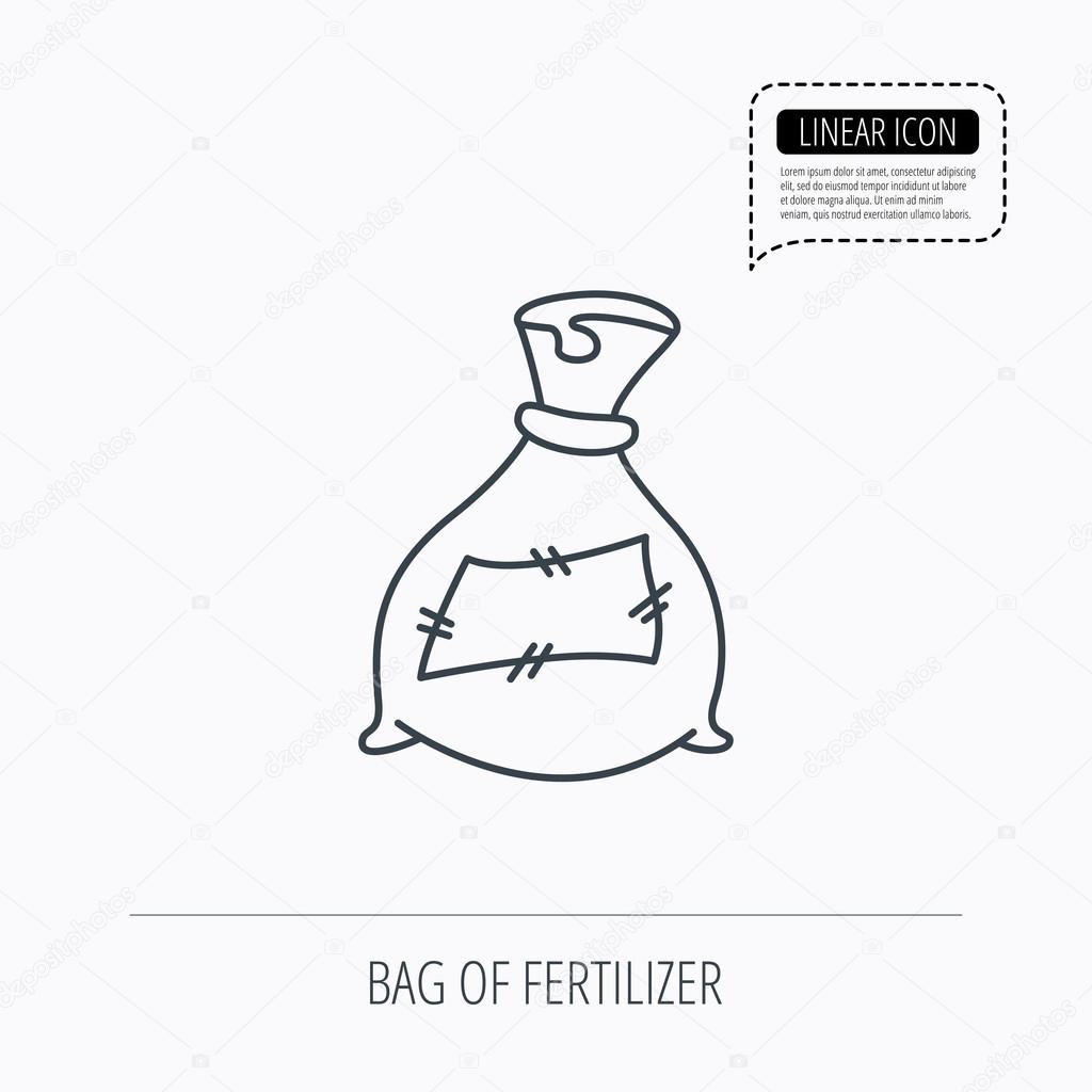 Bag with fertilizer icon. Fertilization sack. — Stock Vector ...