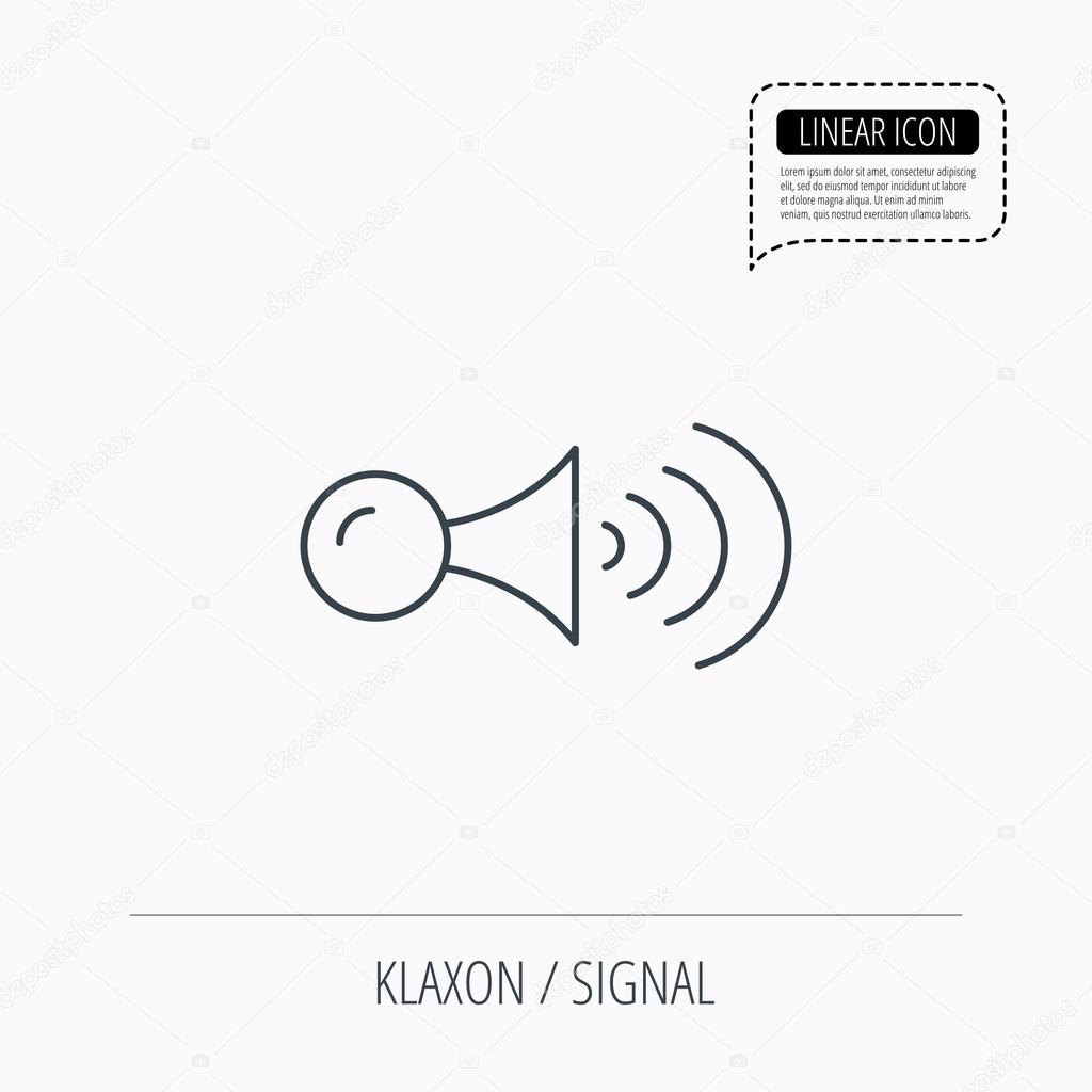 Klaxon signal icon. Car horn sign. Stock Vector Image by ©Tanyastock ...