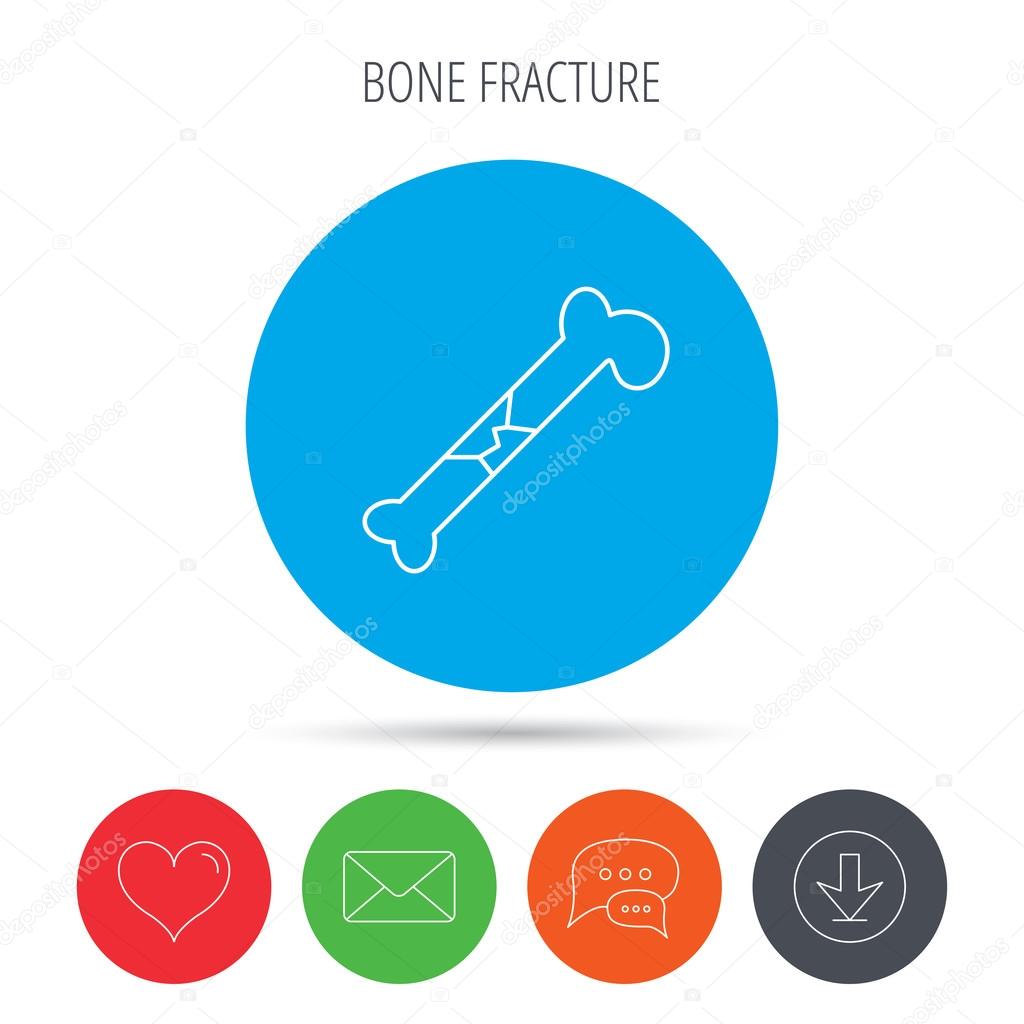 Bone fracture icon. Traumatology sign. — Stock Vector © Tanyastock ...