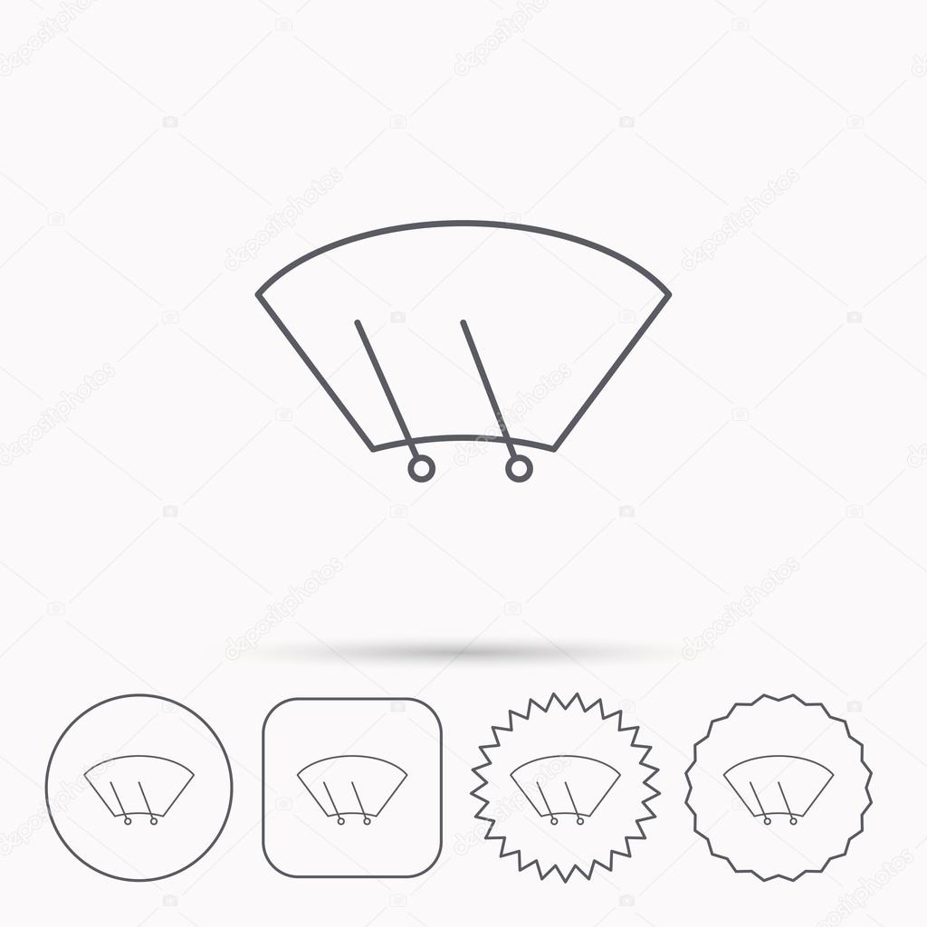 Windscreen wipers icon. Windshield sign. Stock Vector Image by ...
