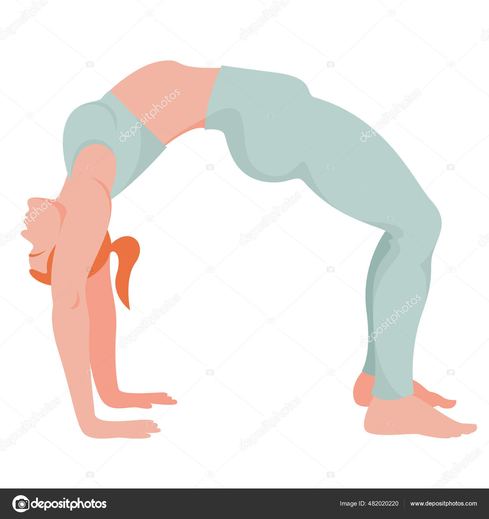 Image Woman Dynamic Yoga Pose Home Yoga Workouts Correct Performance ...