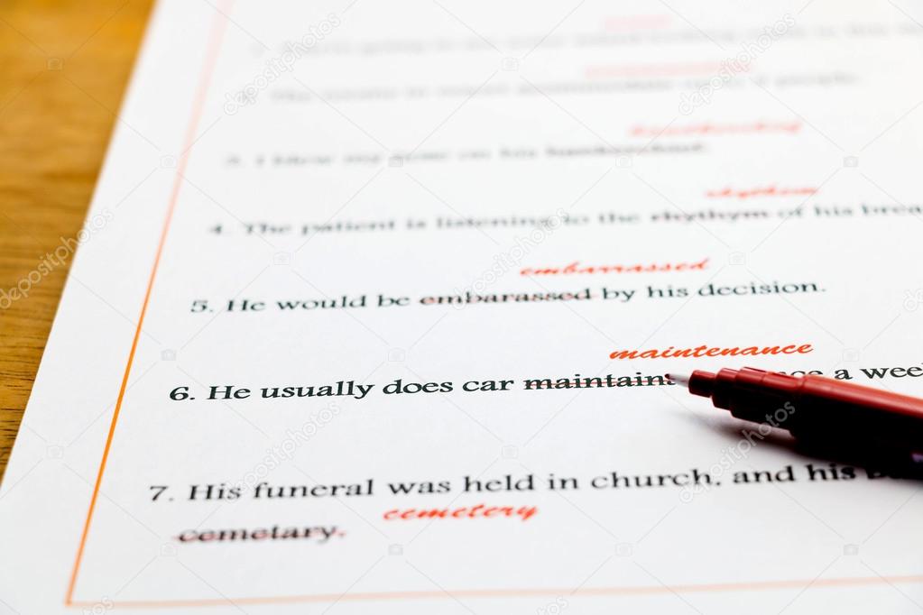 English spelling correction — Stock Photo © lamaip #109336814