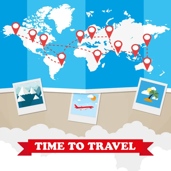 Mapamundi con aviones Vector Art Stock Images | Depositphotos