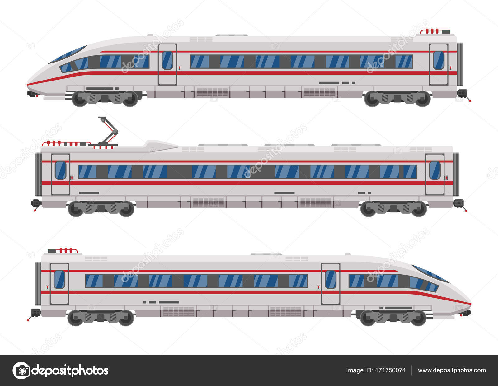 Bullet Trains Side View