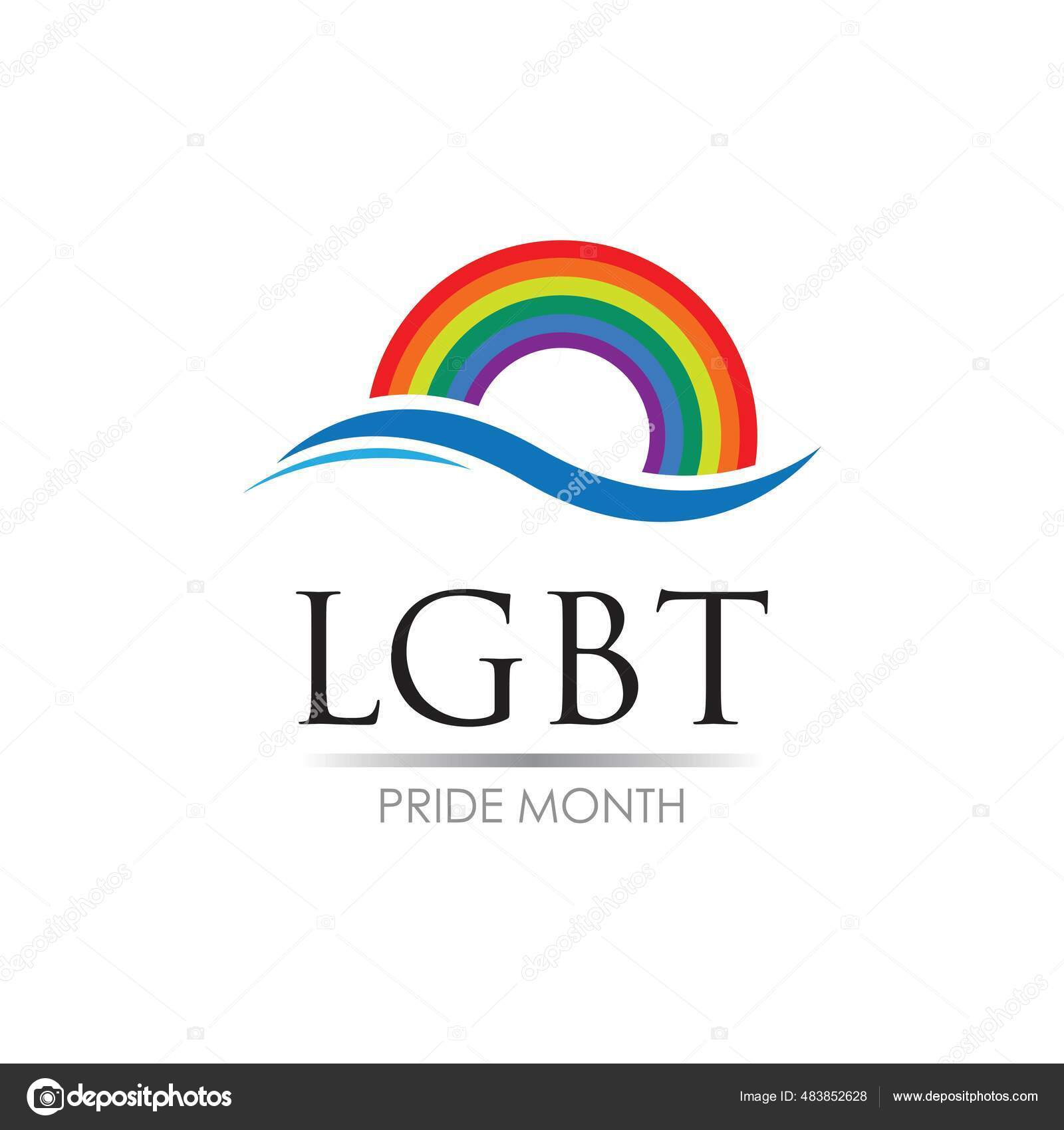 Vector Illustration Lgbt Logo Symbol Template Vector Stock Vector Image ...