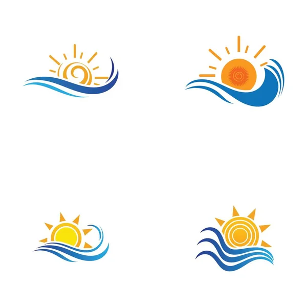 Logo del sol y mar Imágenes Vectoriales, Gráfico Vectorial de Logo del ...