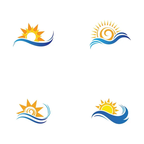 Logo del sol y mar Imágenes Vectoriales, Gráfico Vectorial de Logo del ...