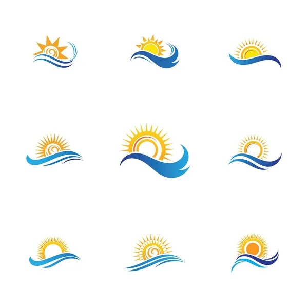 Logo del sol y mar Imágenes Vectoriales, Gráfico Vectorial de Logo del ...