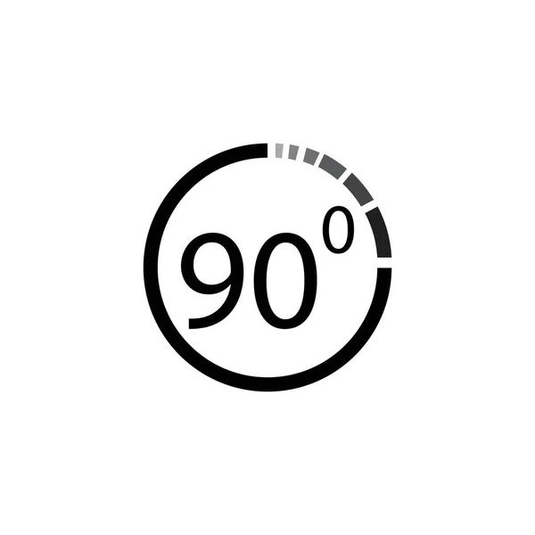 Ángulo 90 grados signo icono. Geometría símbolo matemático. Ángulo ...