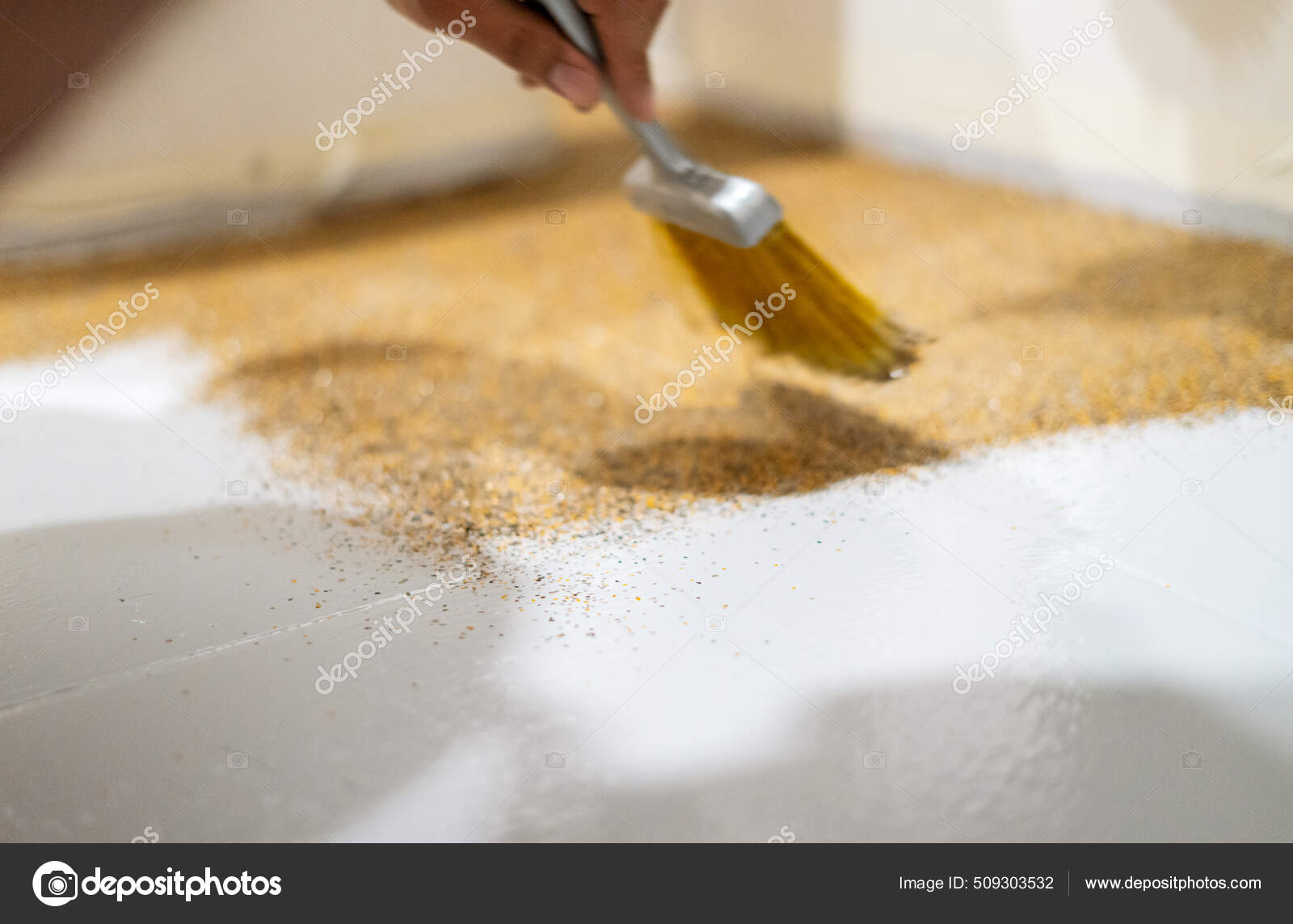 Color Flake Flooring Textured Background Close Color Flakes Make ...