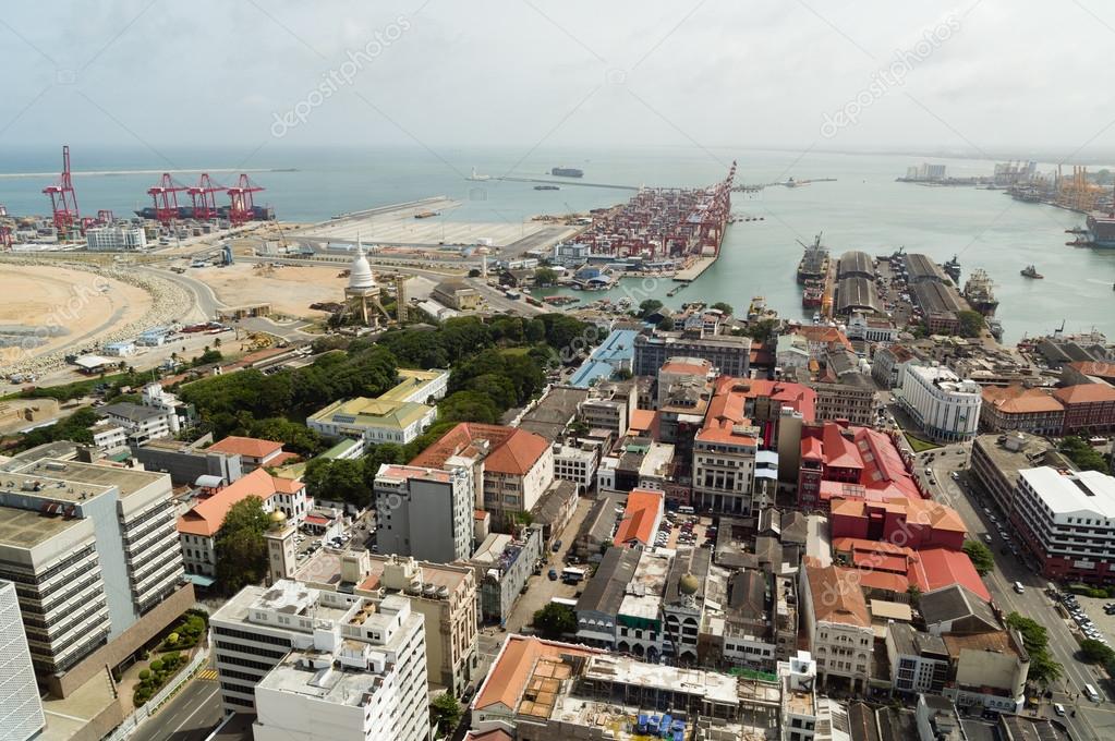 Aerial View of Colombo Harbour — Stock Photo © vidumg #87274870
