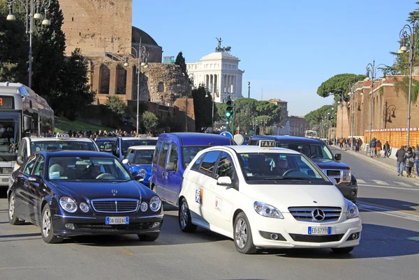 ROME, ITALY - DECEMBER 21, 2012: Via dei Fori Imperiali. Street in Rome ...