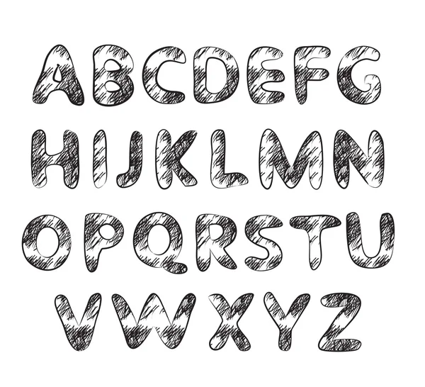 Hand drawn alphabet Stock Vector by ©Yuliia25 106387894