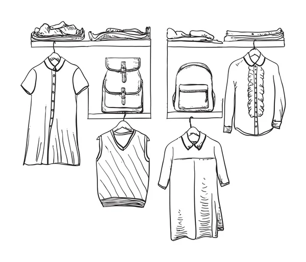 School Uniform Clipart Black And White