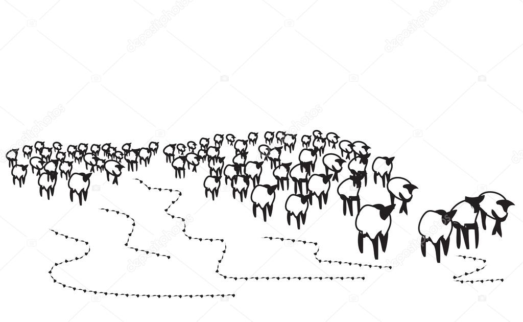 Hand drawn herd illustration Stock Vector by ©Yuliia25 92747328