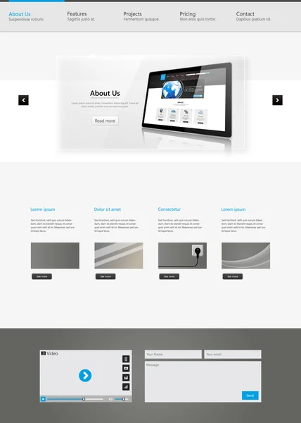Website Template Design Stock Vector By ©droidworker 87587148