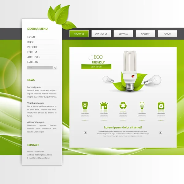 Website design template Stock Vector by ©Droidworker 151013004