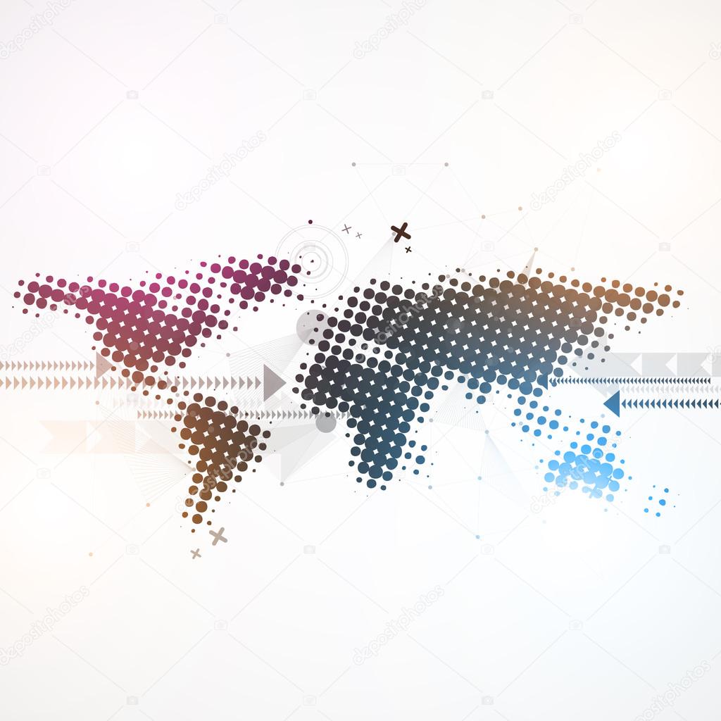 World map background Stock Vector by ©Droidworker 102072674