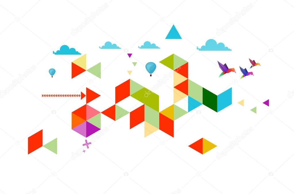 Creative triangle background Stock Vector Image by ©Droidworker #102074146