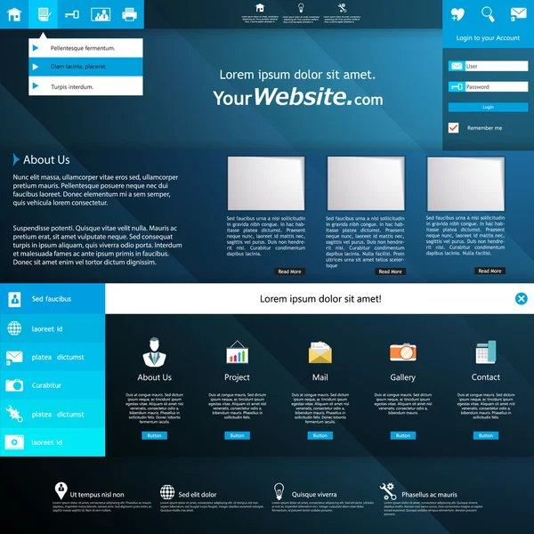 Website Template Stock Vector Image by ©bagotaj #28201131