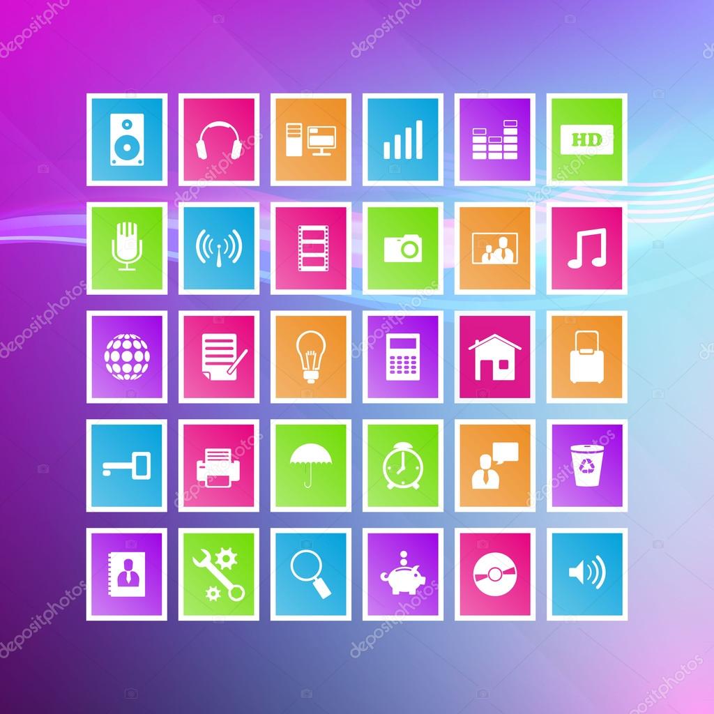 Metro Icon Set Stock Vector by ©Droidworker 87576150