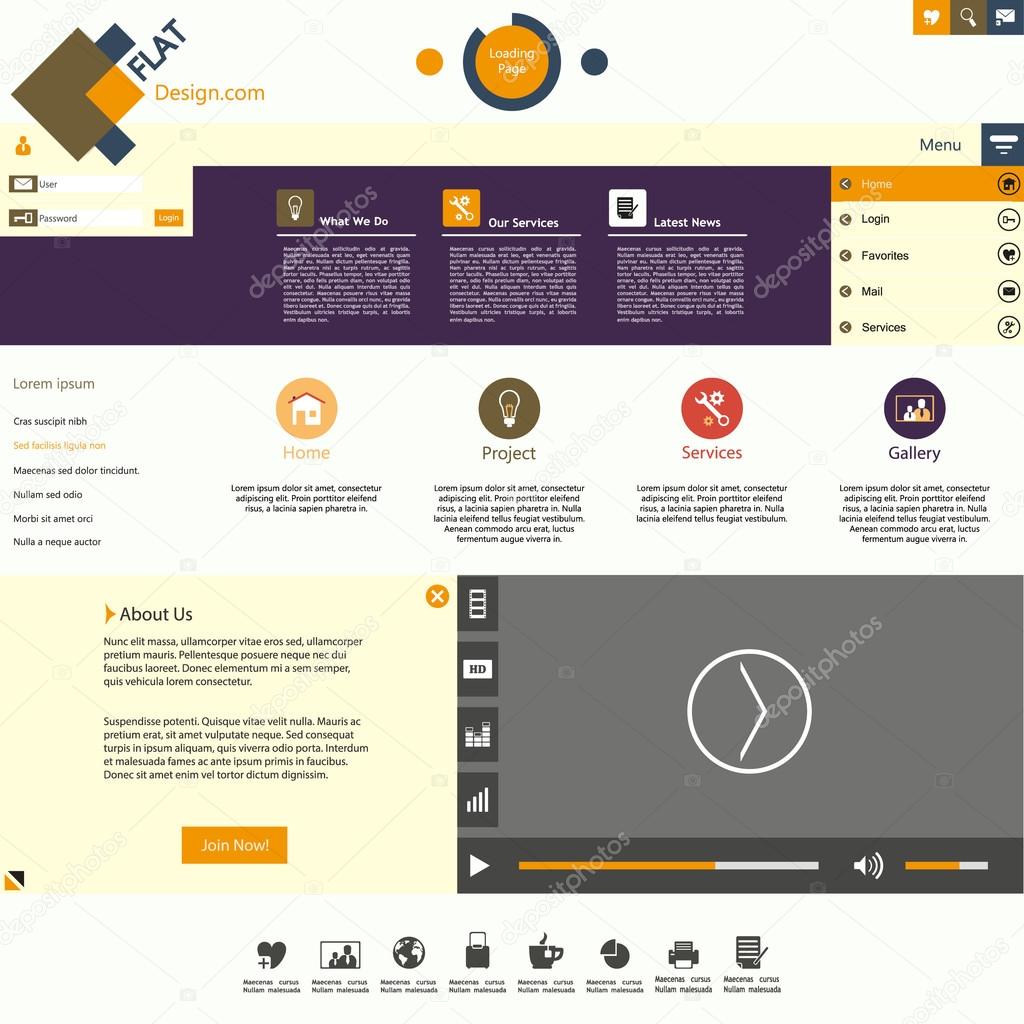 Website Template Design in editable vector format Stock Vector Image by ...