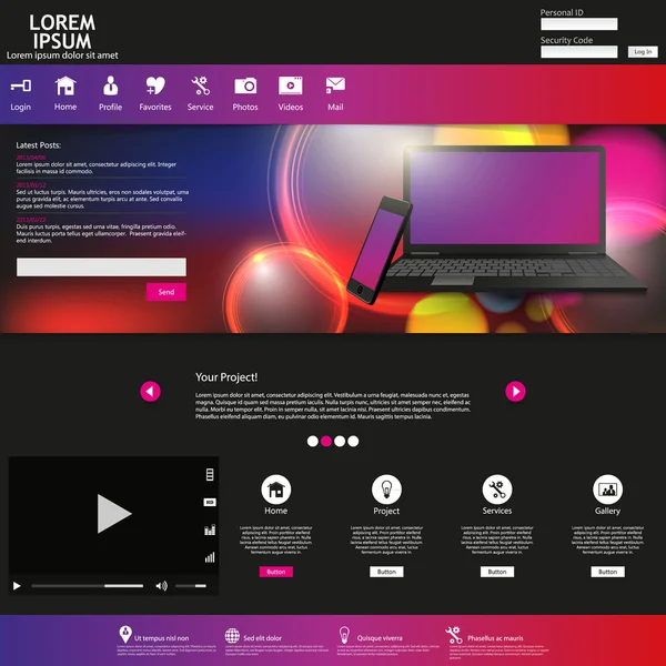 stylish website template - Stock Image - Everypixel