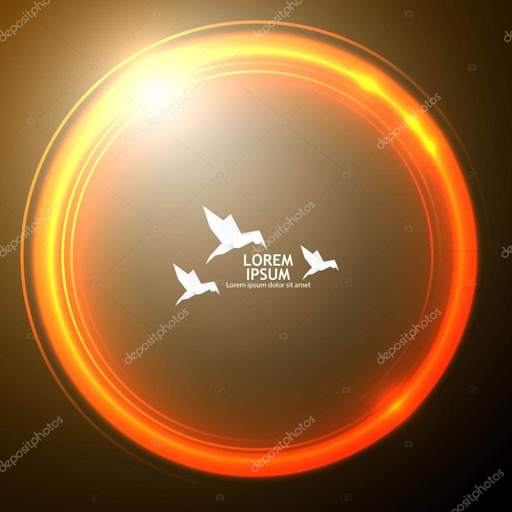 Golden light effects on round Stock Vector Image by ©Droidworker #87580076